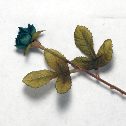 Teal Mini Rose Silk Flowers 0.5'' | Formosa Crafts