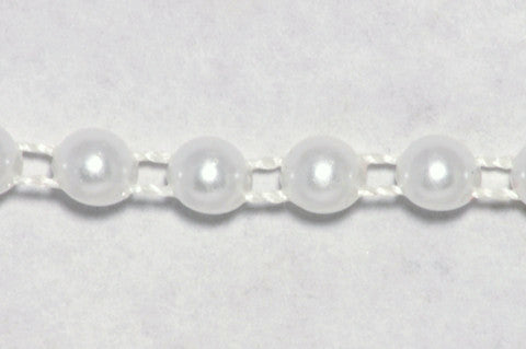 White Pearl String Half-Beads 6mm 36 Yards | Formosa Crafts